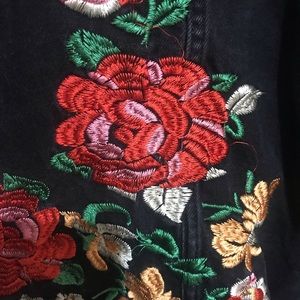 Zara | Jackets & Coats | Zara Embroidered Denim Jacket | Poshmark